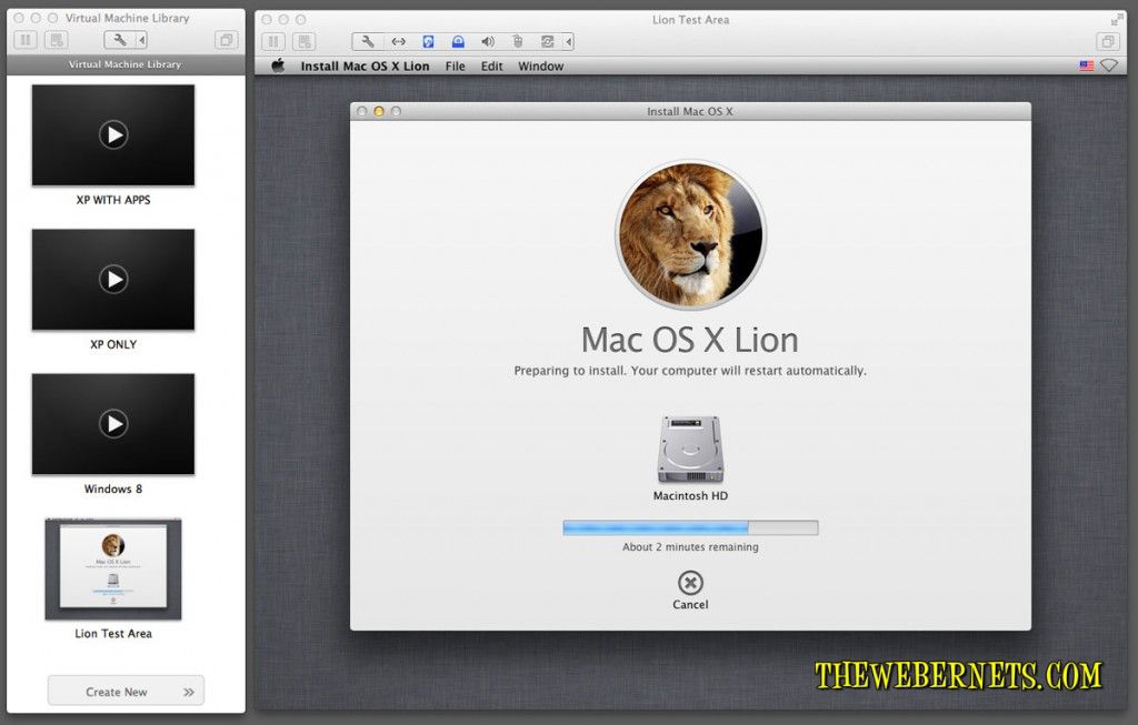 Make a Mac OSX LIon Virtual Machine in Mac OSX Lion | The Webernets
