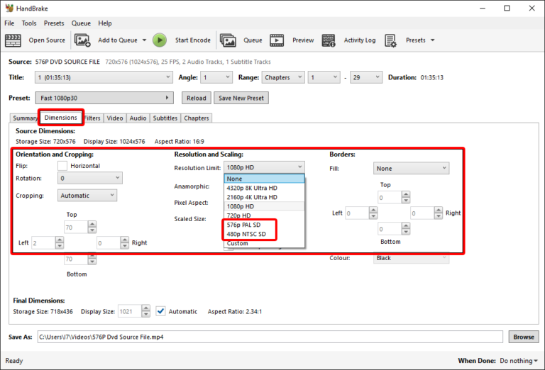 Best Optimal Settings for Handbrake DVD to H265 HEVC on Windows Mac Linux
