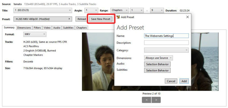 Easiest Best Optimal settings for Handbrake DVD to H264 Video ...