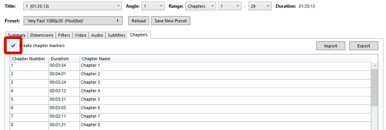Easiest Best Optimal settings for Handbrake DVD to H264 Video ...