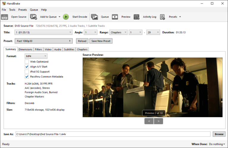 Best Optimal Settings for Handbrake DVD to H265 HEVC on Windows Mac Linux
